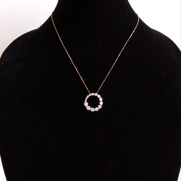DL | Jewelry | Open Circle Cz In Gold On Silver Vermiel | Poshmark
